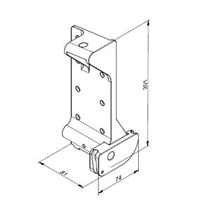 Bottom bracket aluminum adjustable, closed eye bolt | IDD-Parts spare ...